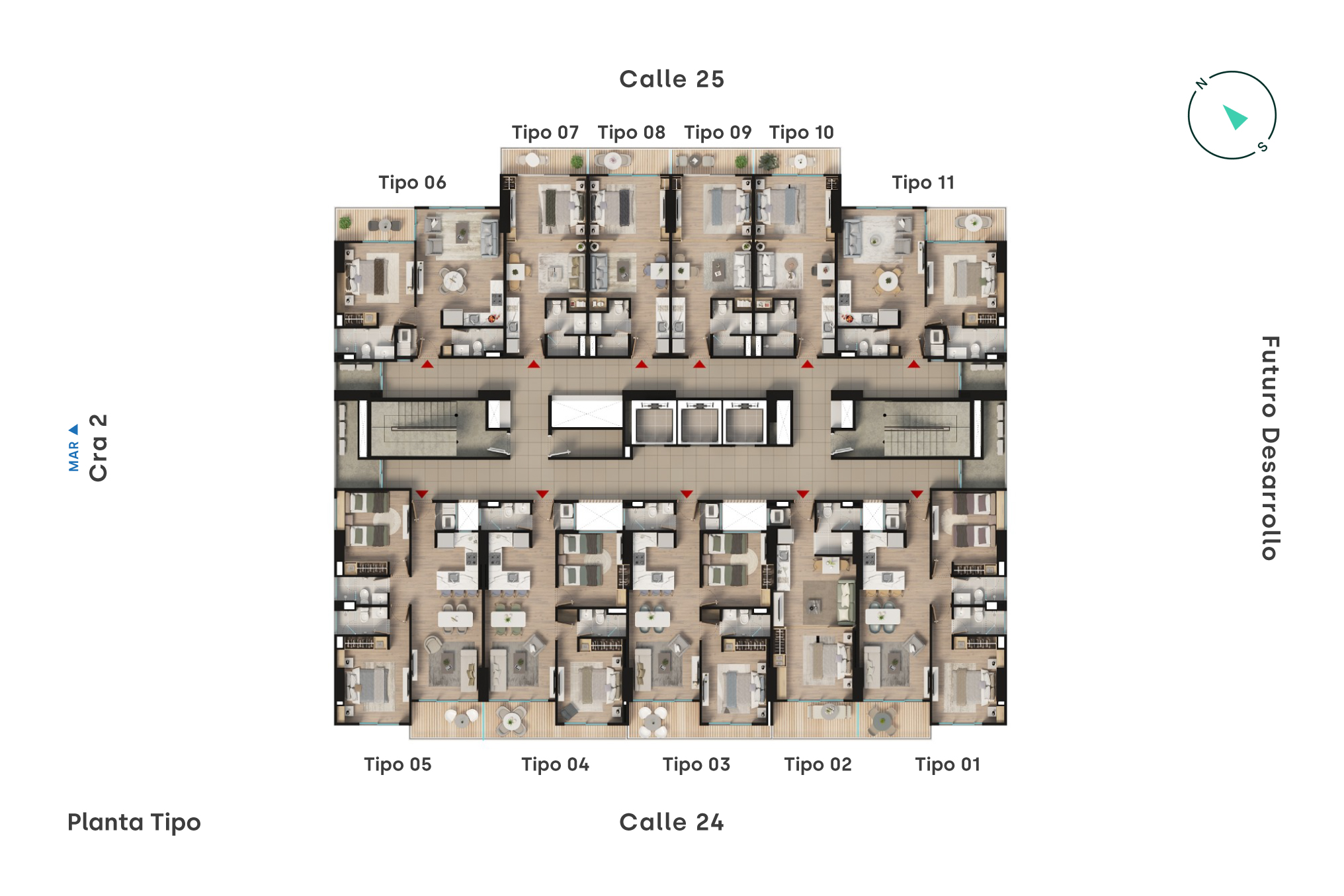 23 Proyectos de vivienda en Santa Marta sobre planos - Apartamentos | La Haus